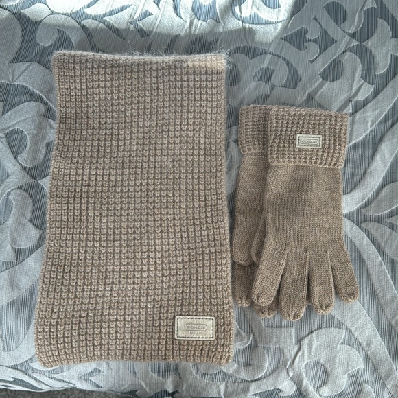 Coach | Accessories | Nwot Coach Scarf And Matching Gloves | Poshmark